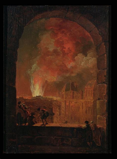 Feuer An Der Oper Des Palais Royal Blick Vom Louvre 1781