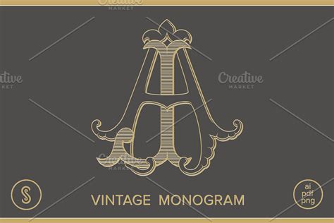 Aj Monogram Ja Monogram Custom Designed Illustrations ~ Creative Market