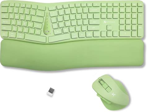 X9 Green Keyboard And Mouse Wireless Combo Type Comfortably Longer Bluetooth 2