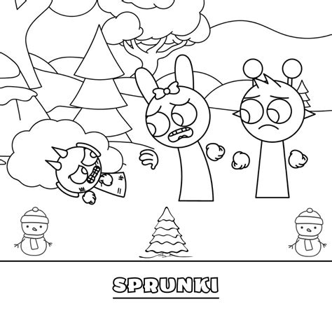 Sprunki Night Time Coloring Pages [2025]