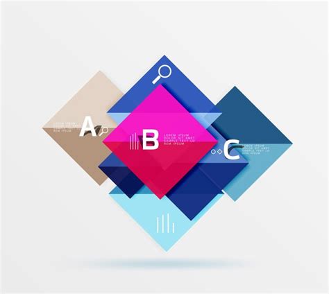 Premium Vector Glossy Squares With Text Abstract Geometric Design Concept Vector Template