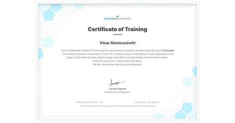 Vikas Madanashetti On Linkedin Successfully Completed The Vlsi Design