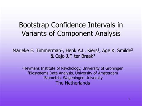 ppt bootstrap confidence intervals in variants of component analysis