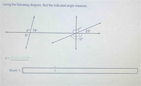 Solved Using The Following Diagram Find The Indicated Angle Measure