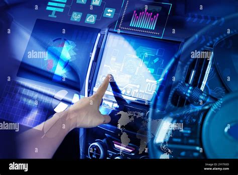 Modern Smart Car Technology Intelligent System Using Heads Up Display Hud Autonomous Self