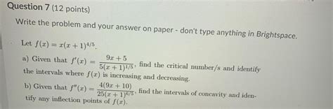 solved question 7 12 points write the problem and your