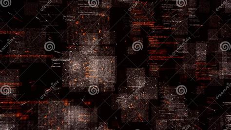 Futuristic Abstract Programming Red Digital Code Seamless Loop