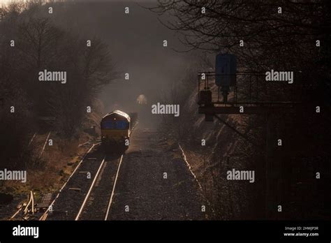 Db Cargo Rail Class 66 Locomotive 66207 Hauling A Freight Train At