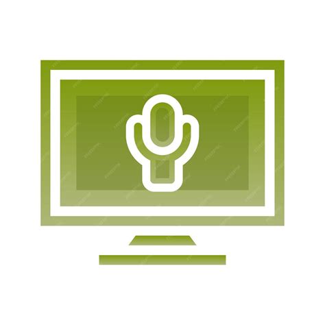 Premium Vector Monitor Mic Logo Gradient Design Template Icon Element