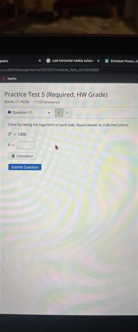 Solved Practice Test Required HW Grade Score Chegg Com
