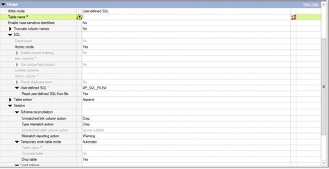 Netezza Connector User Defined Sql Table Name Required Warning
