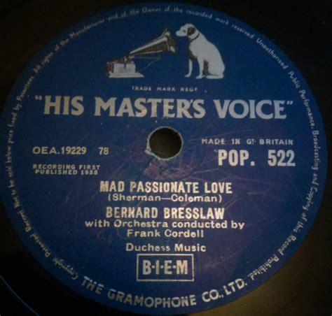 Bernard Bresslaw Mad Passionate Love You Need Feet Releases Discogs