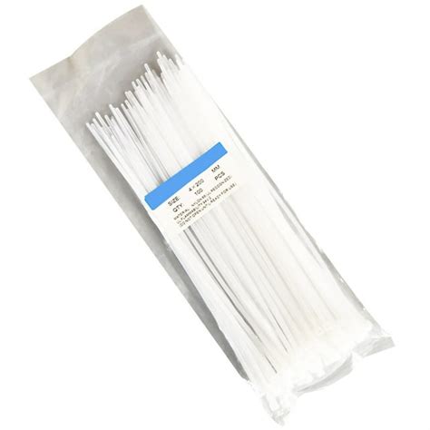 Worallymy 100 Pcs Self Locking Nylon Wire Plastic Network Cable Zip Tie