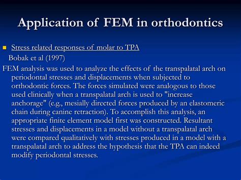 Finite Element Analysis In Orthodontics Ppt Dental Health