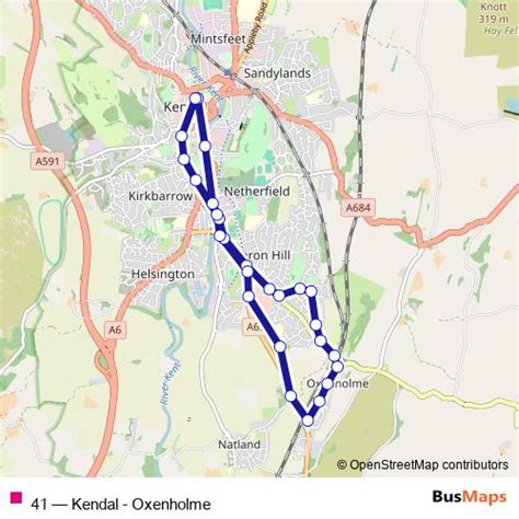 41 Kendal Oxenholme Bus Route Scheme And Schedule Kendal