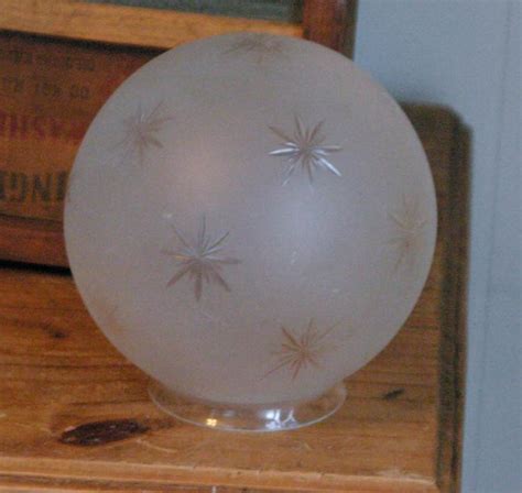 Sold At Auction Vintage Etched Glass Globe Lamp Shade