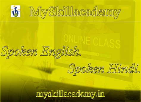 Spoken Hindi And English Online Live Classes Myskill Academy