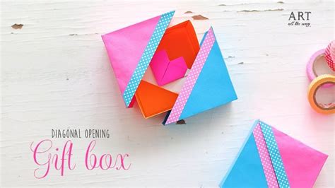 DIY Paper Gift Box Handmade Box Tutorial Craft Ideas YouTube Diy Teacher Gifts Handmade