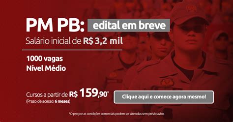 Concurso Pm Pb 1000 Vagas Para Soldados Blog Aprova Concursos