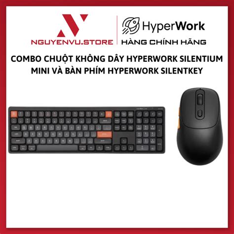Combo Chuột Không Dây Hyperwork Silentium Mini Ms01m Và Bàn Phím