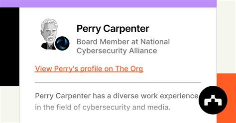Perry Carpenter Board Member At National Cybersecurity Alliance The Org
