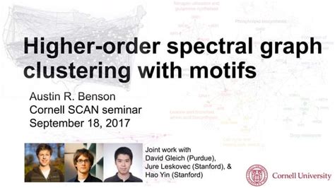 higher order spectral graph clustering with motifs ppt