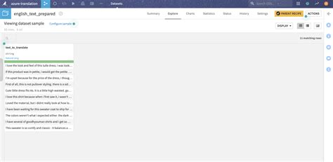 Plugin Azure Translation Dataiku