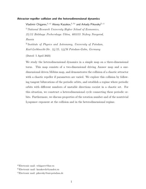 Pdf Attractor Repeller Collision And The Heterodimensional Dynamics