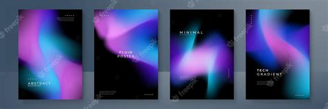 Premium Vector Blurred Backgrounds Set With Modern Abstract Blurred