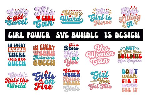Girl Power SVG Bundle Graphic By Crafted Wonders Creative Fabrica