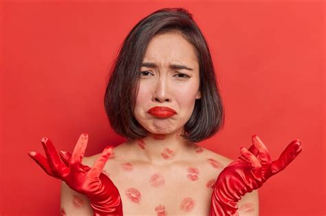Premium Photo Frustrated Asian Woman Has Depressed Expression Looks