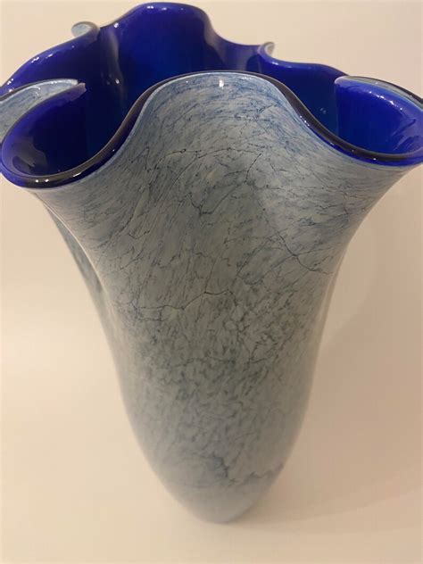 Large Krosno Jozefina Glass Vase Hand Made In Poland Etsy