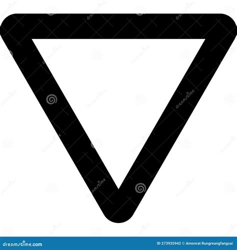 Blank Triangle Sign Icon Traffic Sign Vector Illustration Stock Vector