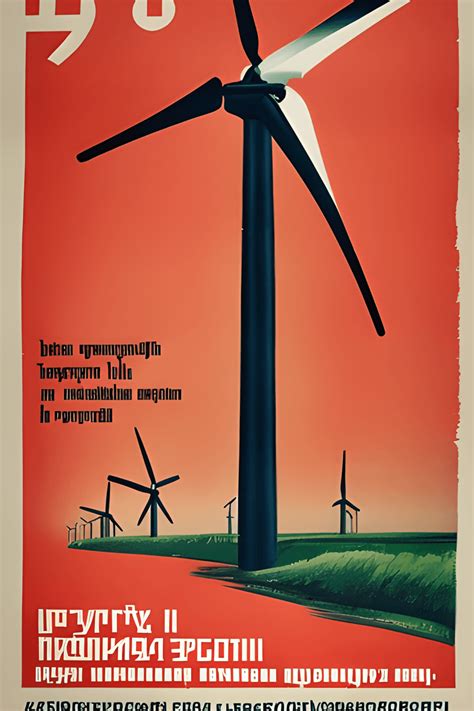 Soviet Agitprop Poster Of Wind Farm · Creative Fabrica
