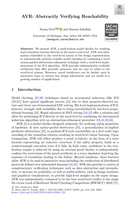 Pdf Avr Abstractly Verifying Reachability