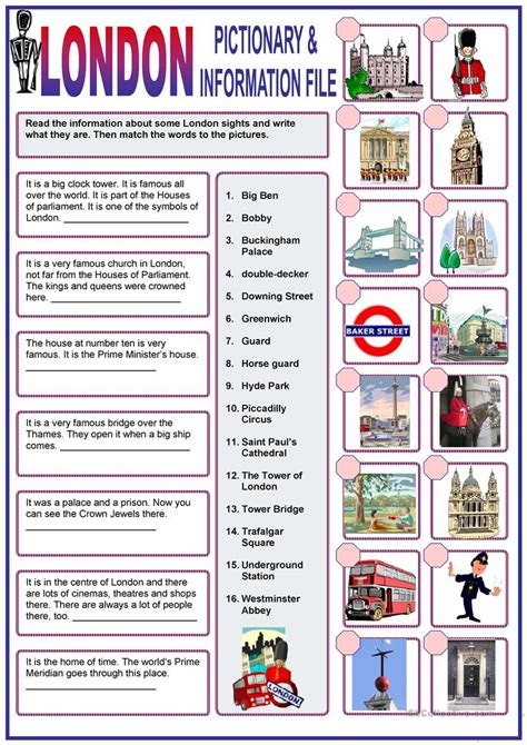 Melissas Trip To London Worksheet Free Esl Printable Worksheets