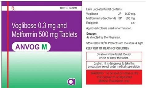 Metformin Voglibose Tablet Strength 02 Mg 500 Mg At ₹ 140box In Medak