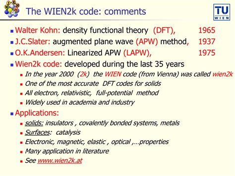 Density Functional Theory Dft And The Concepts Of The Augmented Plane Wave Plus Local Orbital