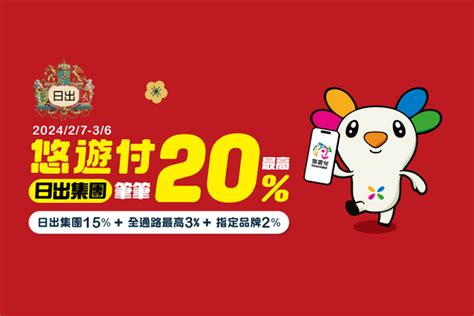 日出集團x悠遊付 筆筆最高享20回饋 Beanfun