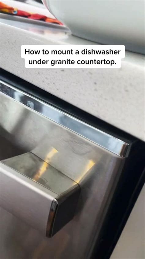 How To Mount A Dishwasher Under Granite Countertop Kitchen Remodel