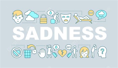 Sadness Word Concepts Banner Icon Banner Color Vector Icon Banner