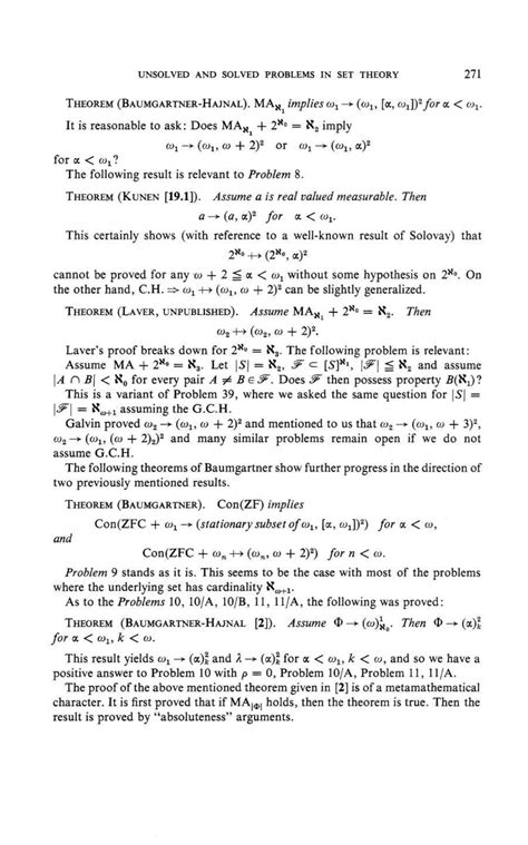 SOLUTION Unsolved And Solved Problems In Set Theory Studypool