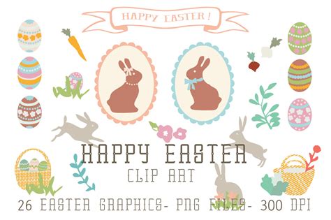 Happy Easter Clip Art Graphic By Hello Talii · Creative Fabrica