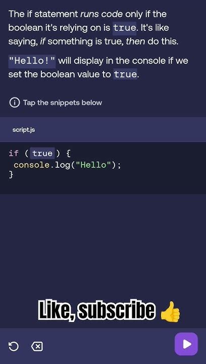 How The If Statement Will Run In Javascript Important Step