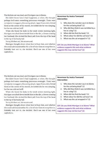 Ks2 Reading Intervention Retrieval Teaching Resources