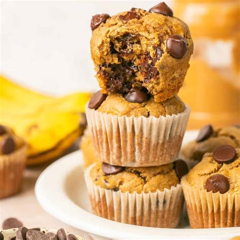 Banana Peanut Butter Chocolate Chip Muffins Begin With Balance