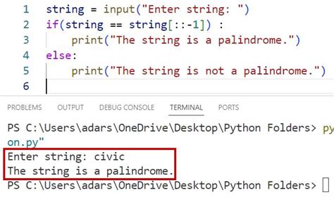 Python Program To Check If A String Is Palindrome Or Not