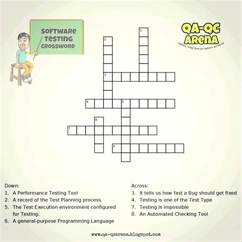 crossword testing softwaretesting quiz fun learning