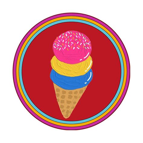 Pansexual Ice Cream Cone Sticker Ice Cream Ice Cream Cone Cone