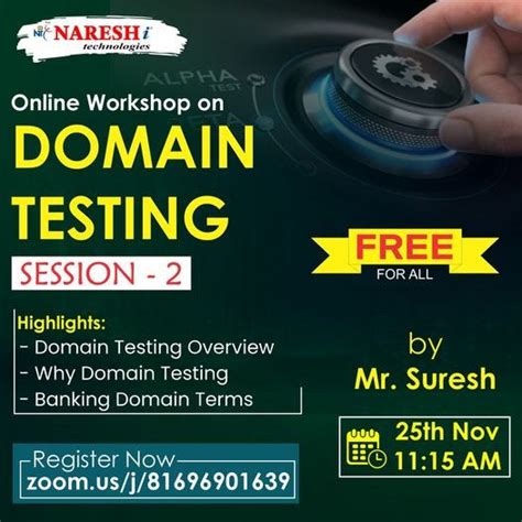 👉workshop On Domain Testing Session 2 By Mr Suresh Techprasanna